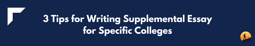 How to Write Great Supplemental Essays for College? | Conquer Your Exam